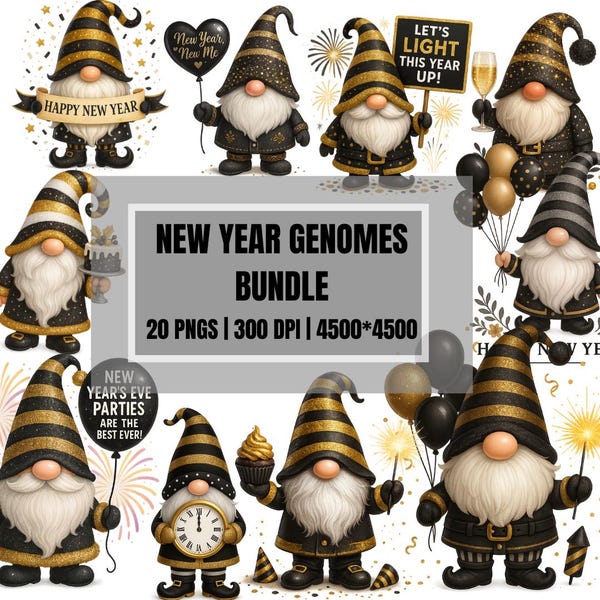 New Year Gnomes - Etsy