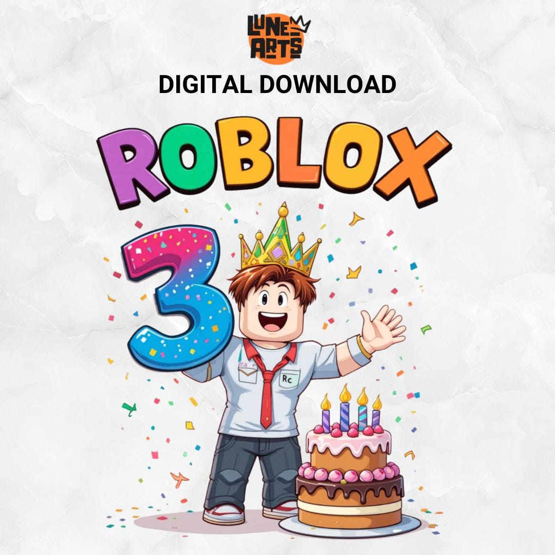 Roblox 3rd Birthday PNG | High Resolution | Transparent Background ...