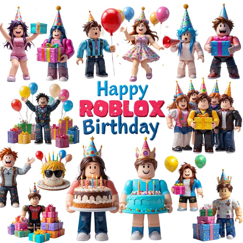54 Roblox Birthday PNG | High-resolution 4500x4500 | Digital Download ...