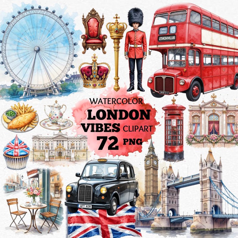 London Clipart - Etsy