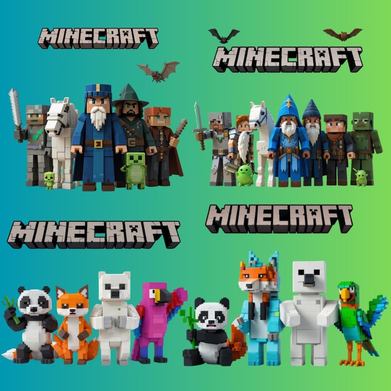Mine PNG Clipart Bundle | Pixel Gamer Characters & Mining Art | Kids ...
