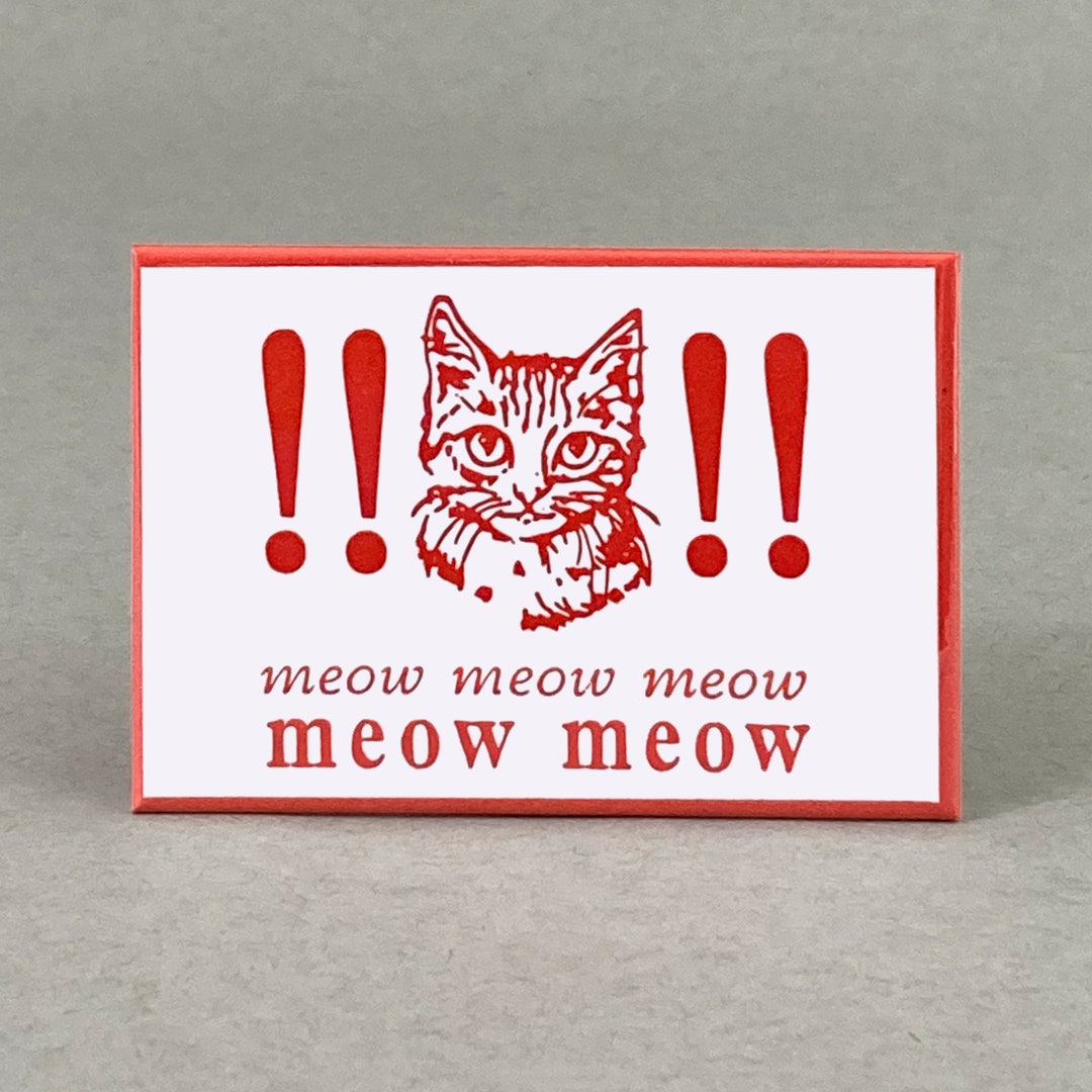 Meow Meow Meow | Funny Magnet | Gift for Cat Lover | Funny Gift for ...