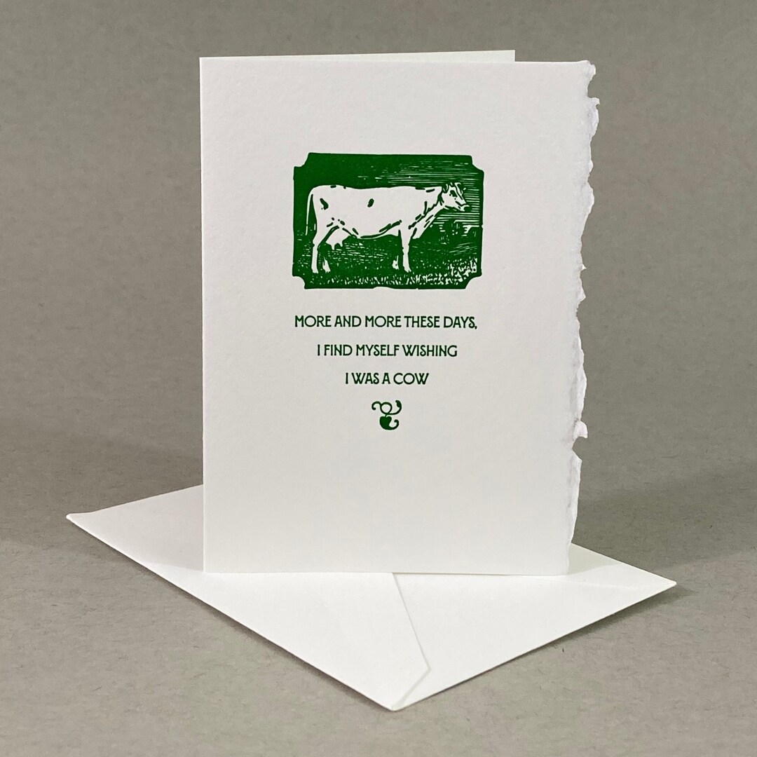 Find Myself Wishing I Was a Cow | Funny Weird Random Card | Farmer ...
