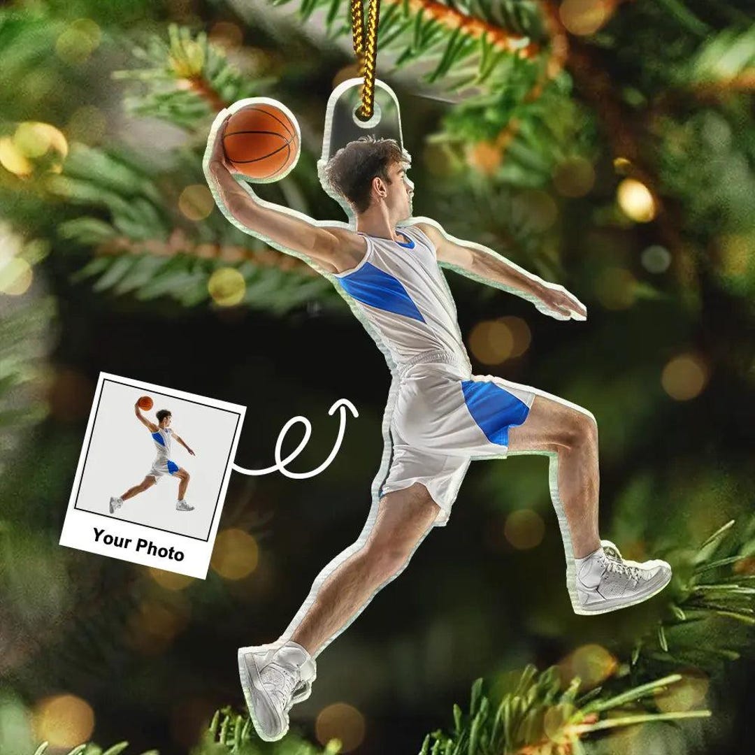 Custom Basketball Photo Ornament, Personalized Player Keepsake Gift - Etsy