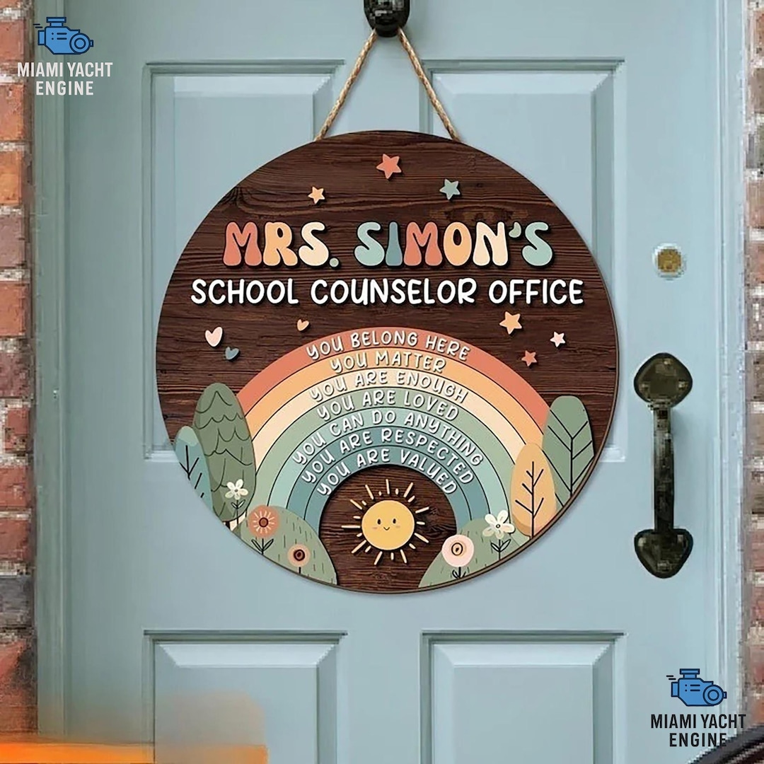 Personalized Teacher Welcome Back Door Hanger, Custom 3D Wooden Name ...