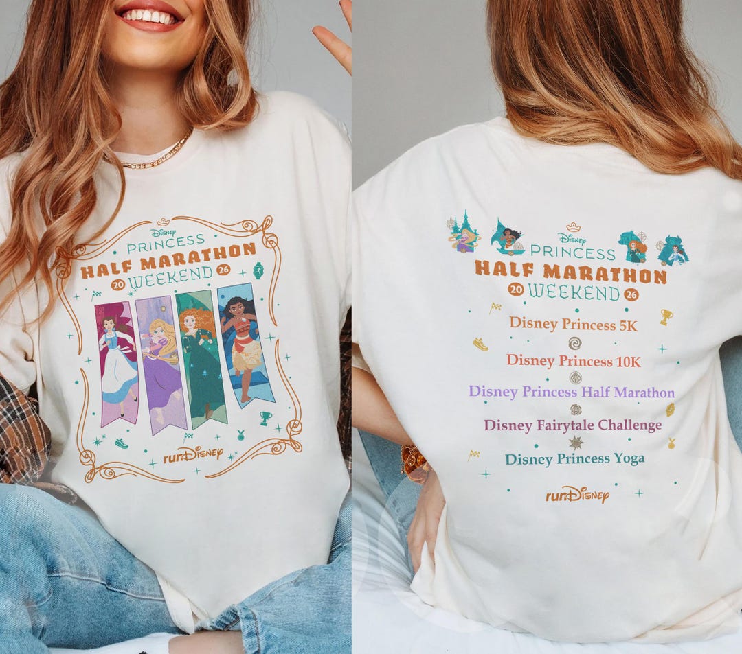 Two-sided Rundisney Princess Half Marathon Weekend 2026 Shirt, Run ...