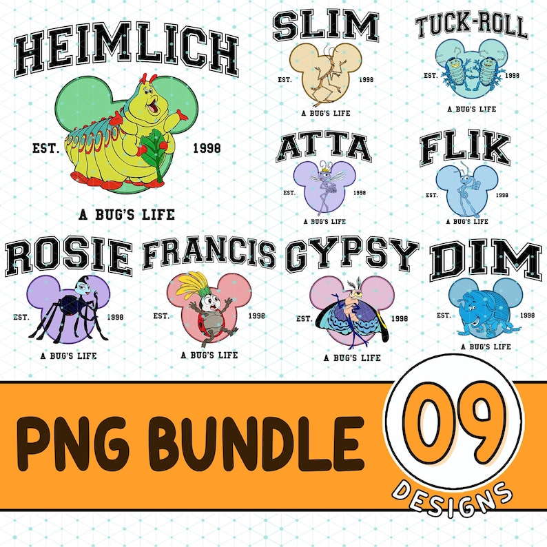 A Bug's Life Character Png Bundle, Rosie Heimlich Slim Atta Flik Png ...