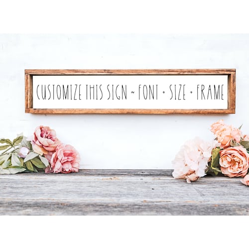 Custom Wood Sign Personalized Words or Text Wooden Wall - Etsy