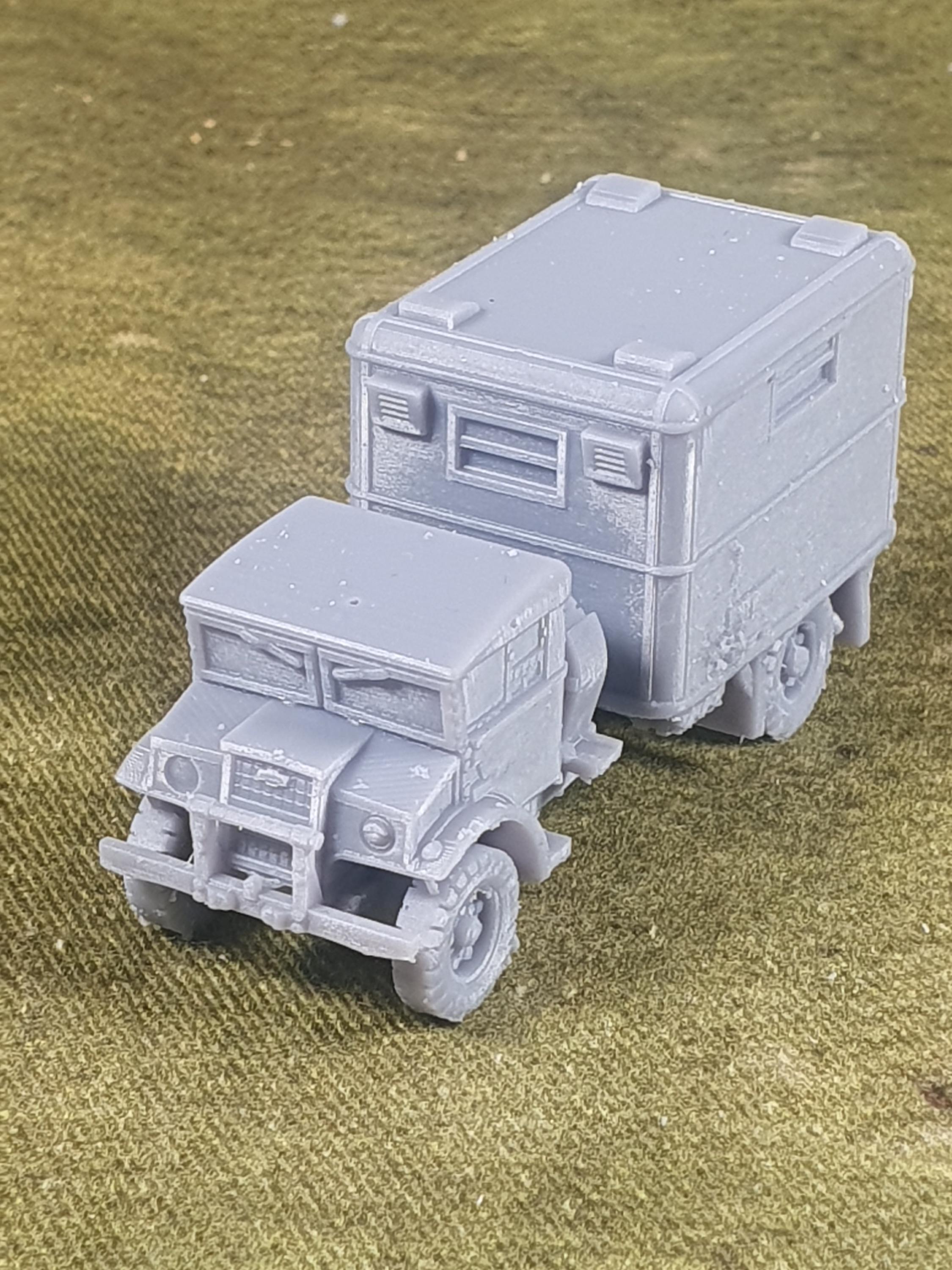 Resin 3D Printed WW2 British CMP Truck/lorry - 1/100, 1/76, 1/56 Scale ...