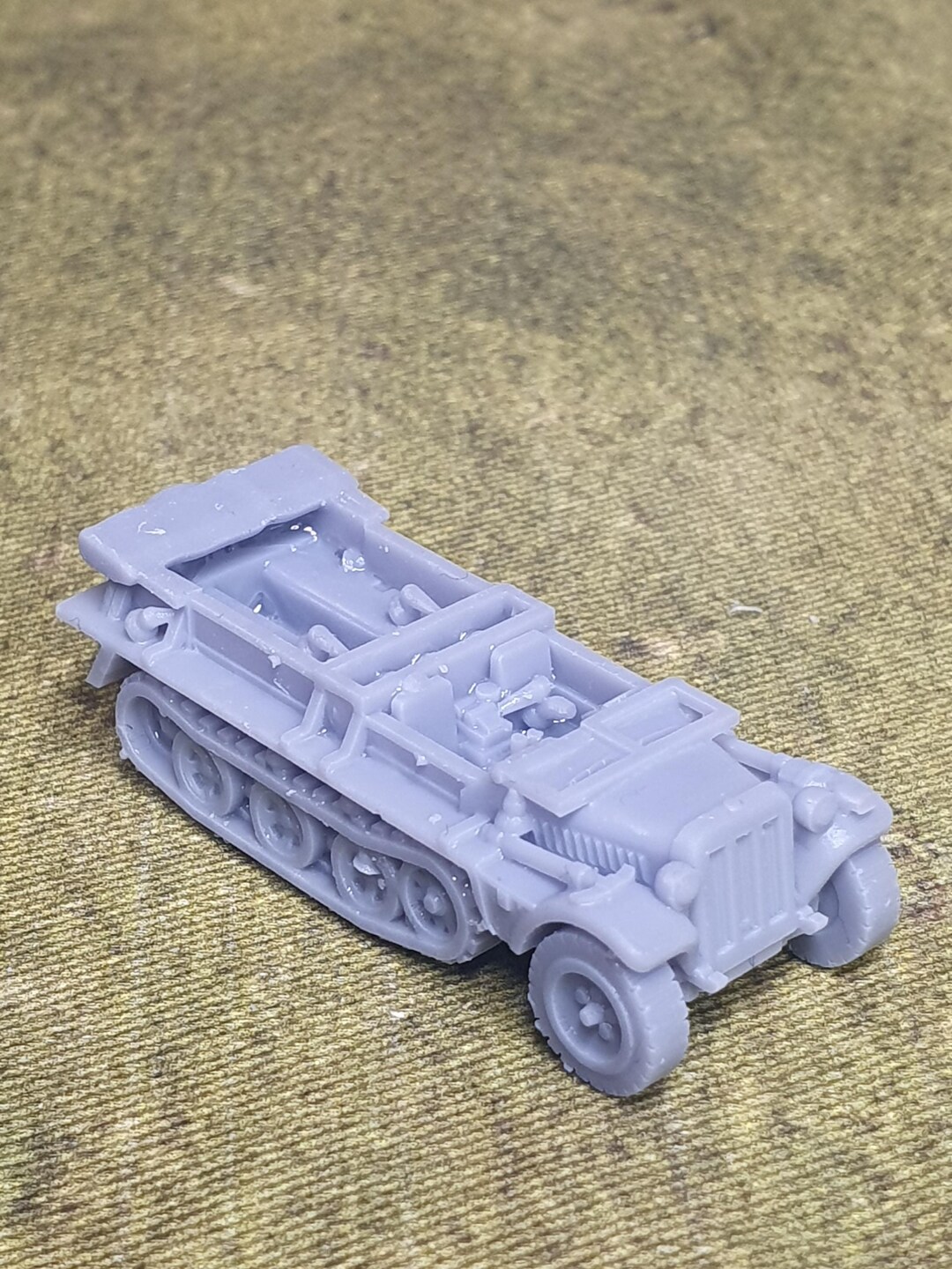 3D Printed WW2 German Sdkfz 10 Half Track: Resin Tank, 1/56-1/100 Scale ...