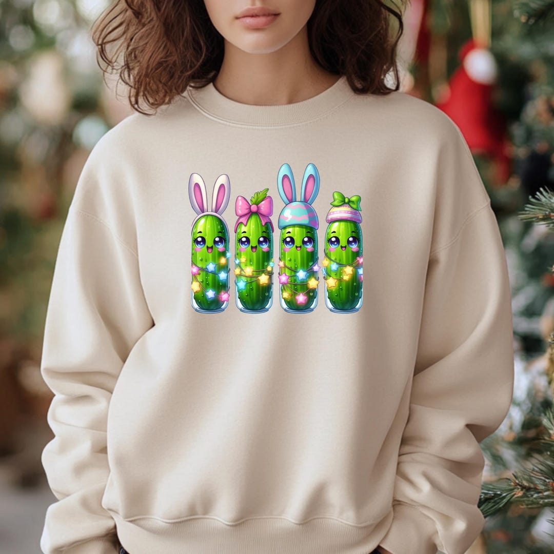 Kawaii Easter Pickles PNG – Cute Funny Bunny Pickle Sublimation ...