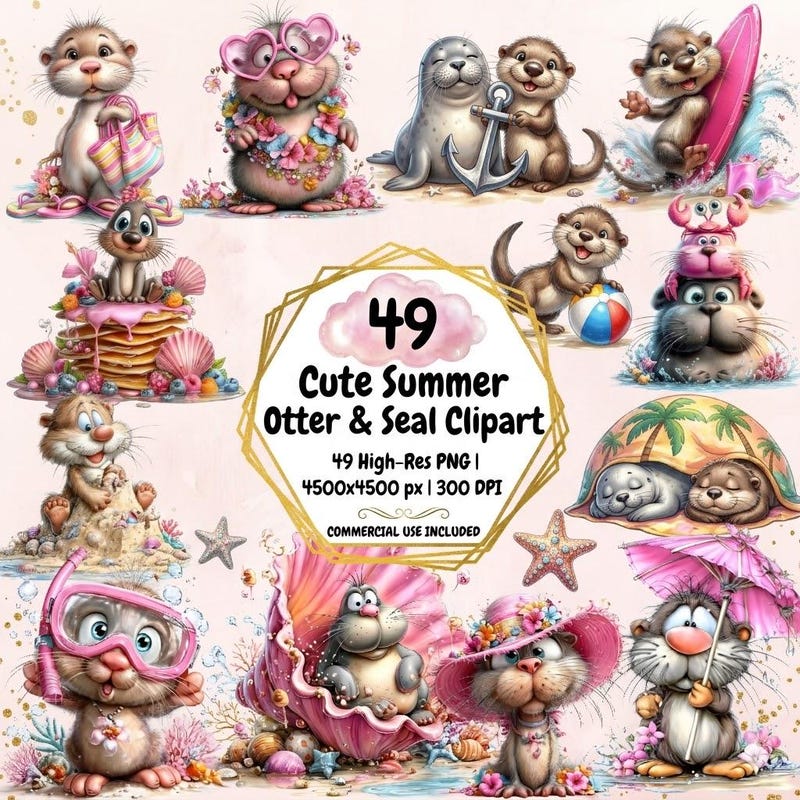 Animal Summer Beach - Etsy