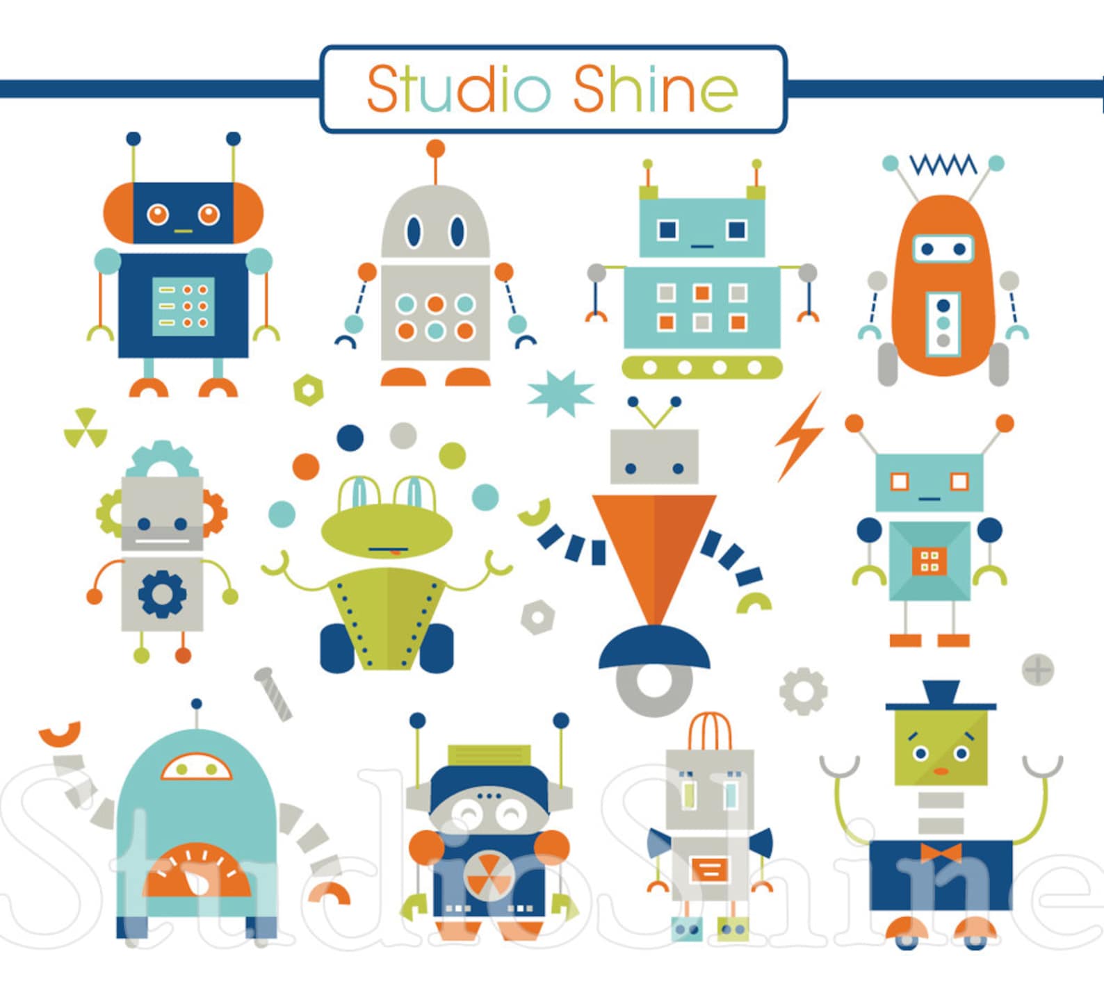 Robot Clipart - Digital Clipart Gears Tools Nuts Bolts Clip Art Vector ...