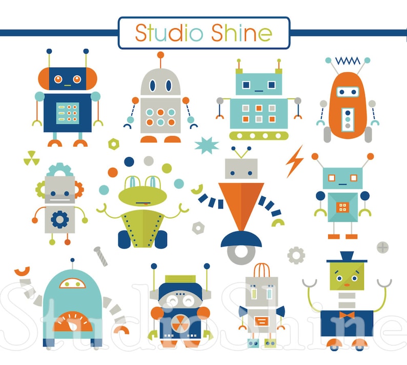 Robot Clipart - Digital Clipart Gears Tools Nuts Bolts Clip Art Vector ...