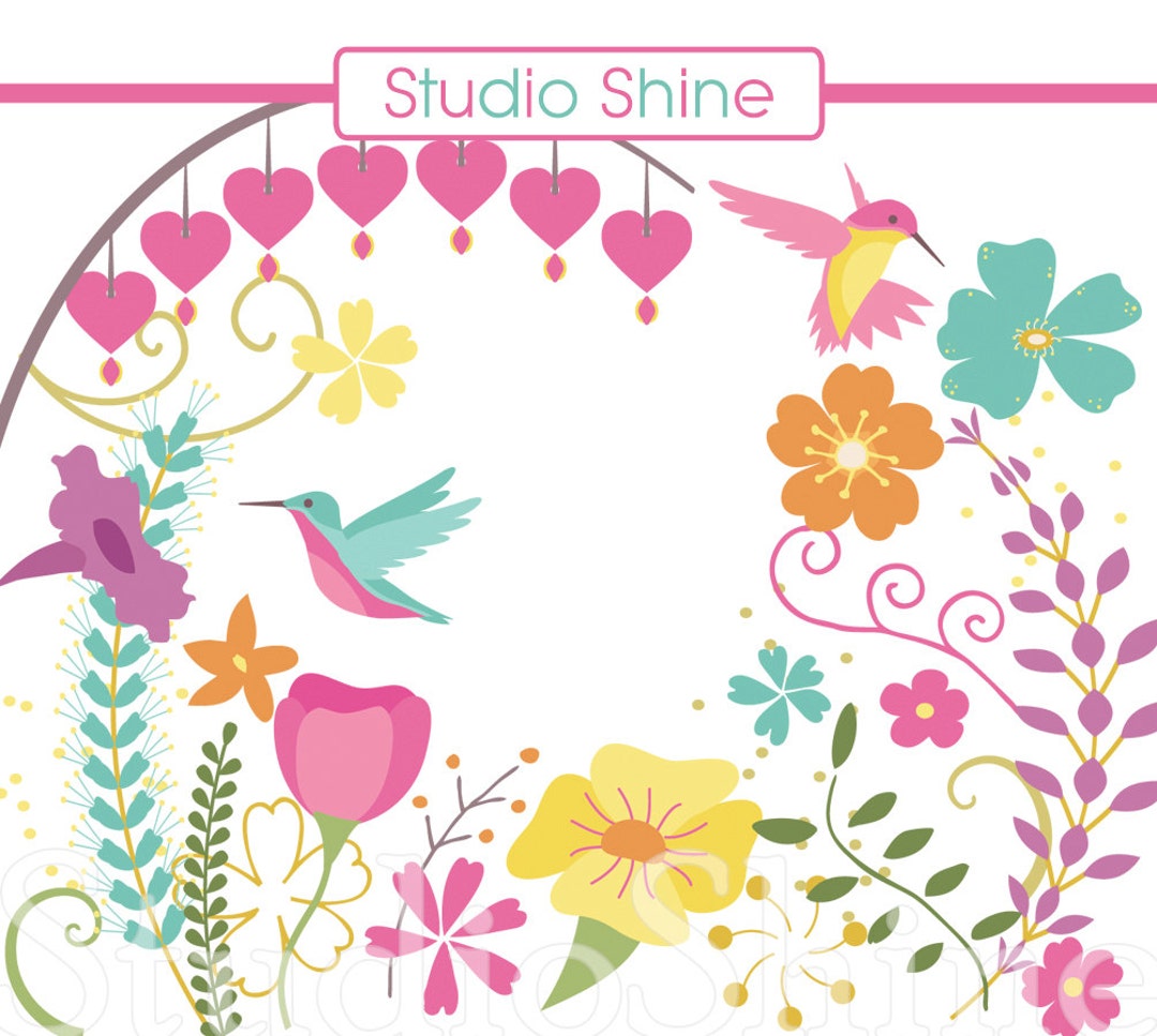 Hummingbird Clipart | Sweet Sweet Nectar | Colorful Cute Tropical ...