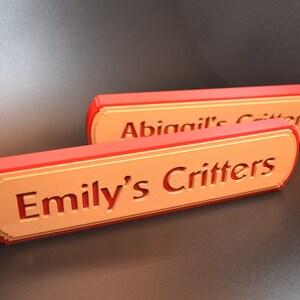 Personalized Custom 3d-printed Name Sign, Calico Critters-inspired ...