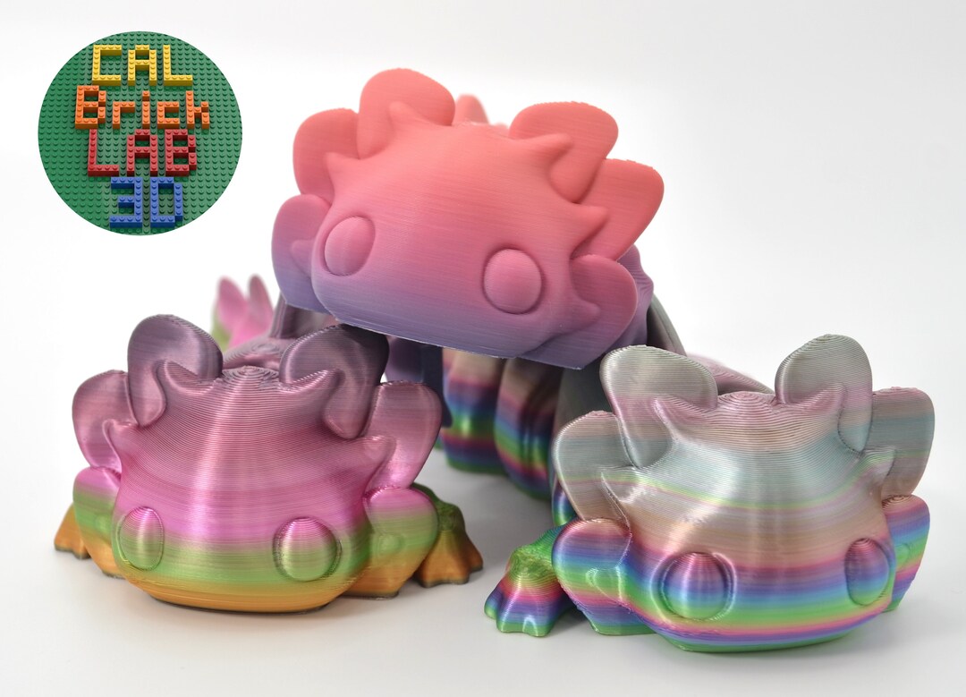 Cutest Baby Axolotl 3D Printed Articulating, Posable, FUN - Etsy