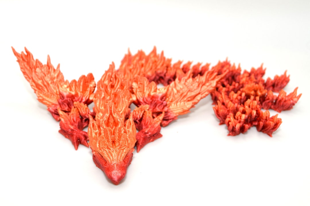 Phoenix Dragon Articulating, Posable 3D Printed Cinderwing3d Authorized ...