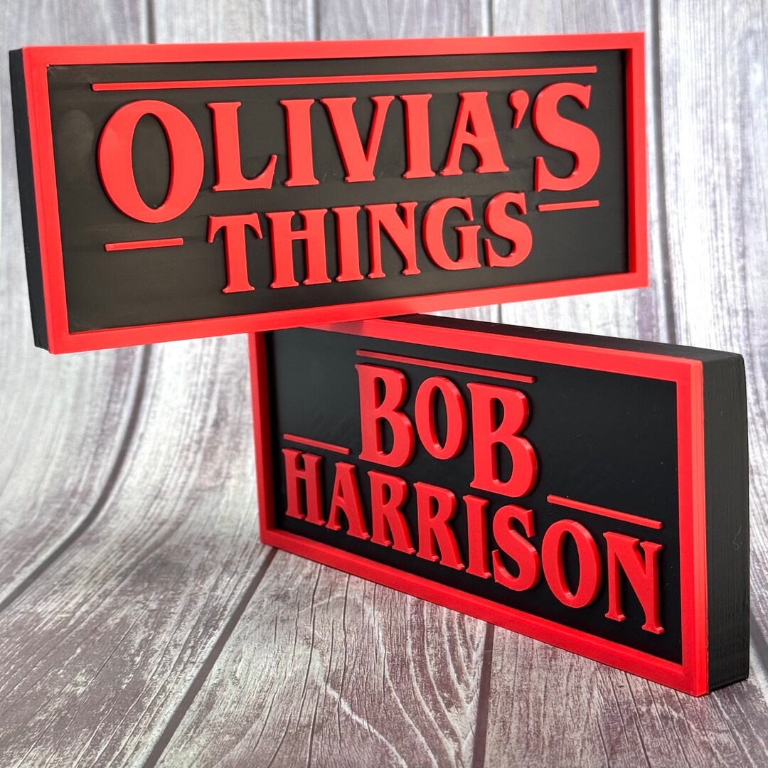 Personalized Custom 3d-printed Name Sign, Things-inspired, Perfect Gift ...