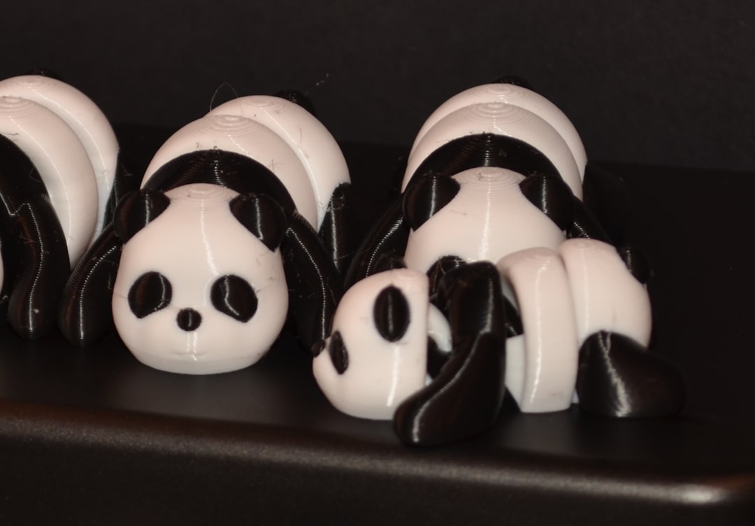 Cute Panda Bear 2.5in. Articulating, Posable 3D Printed Zou3d ...