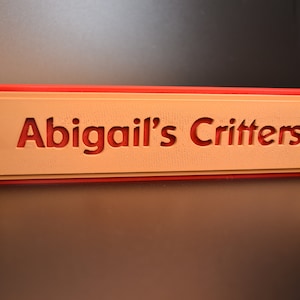 Personalized Custom 3d-printed Name Sign, Calico Critters-inspired ...