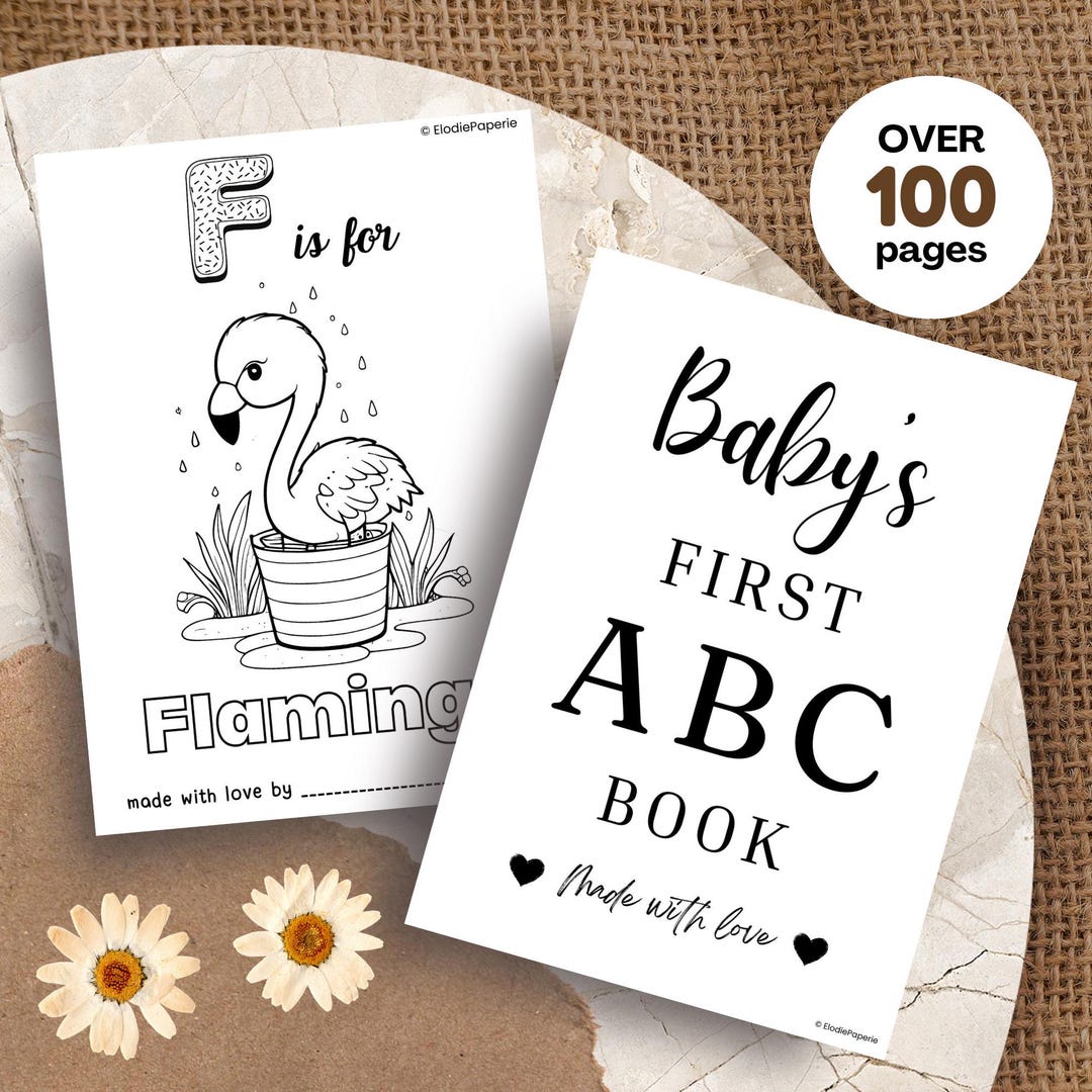 Baby Shower ABC Book, First Alphabet Book, Baby's First ABC Book ...