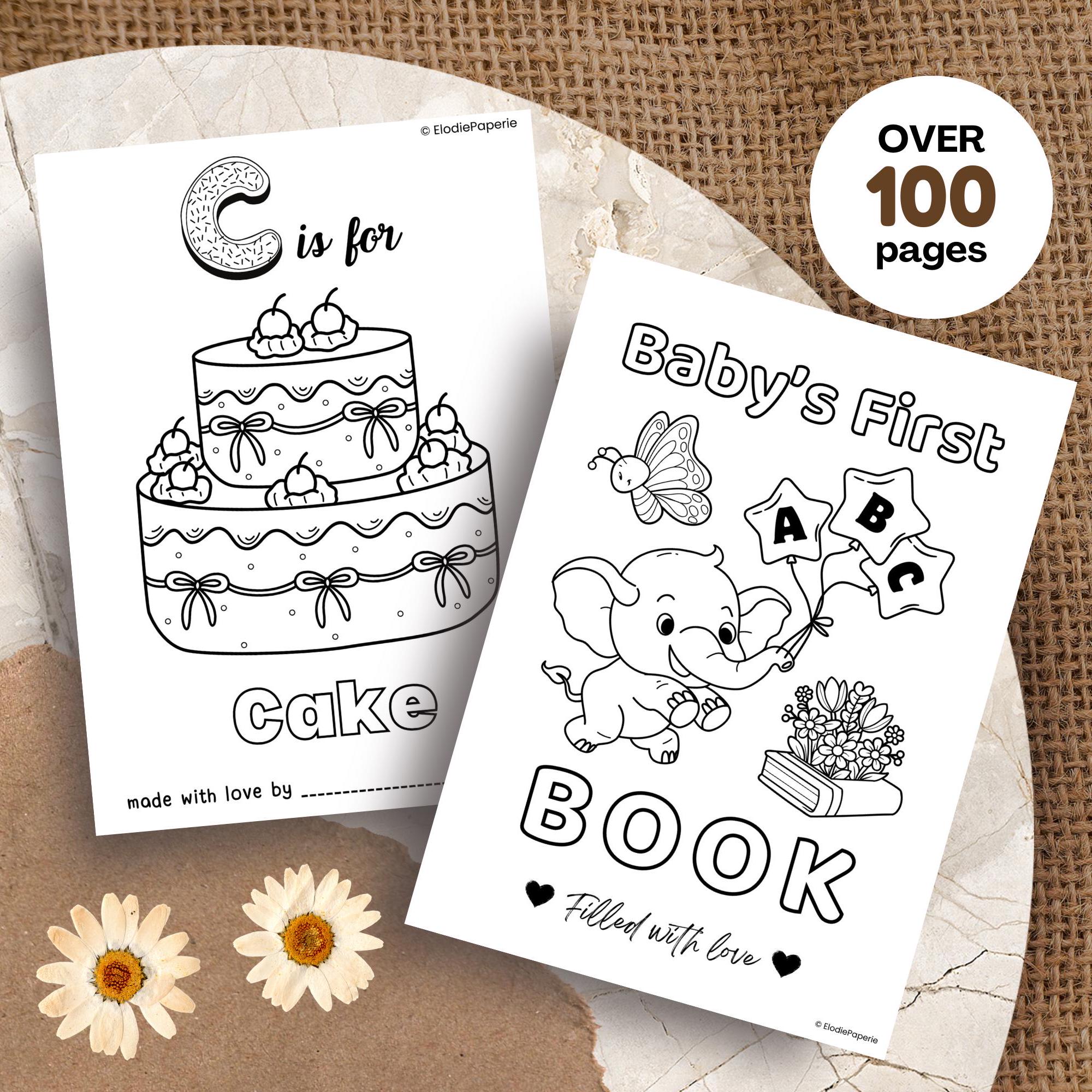 Printable Baby's First ABC Book, Baby Shower ABC Book, Baby Shower ...