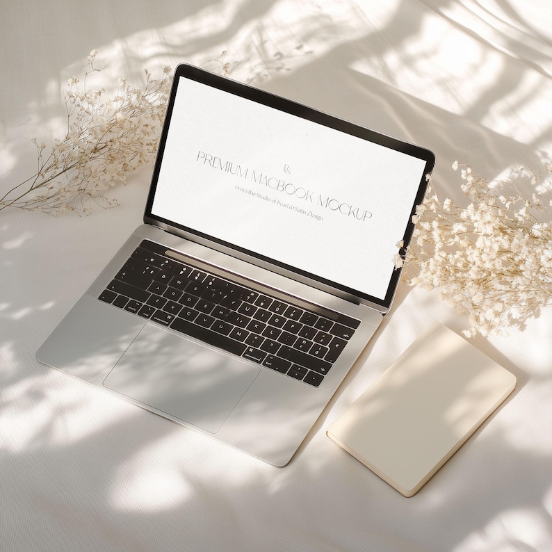 Neutral MacBook Mockup | Laptop Mockup PSD | Soft Natural Light Mockup ...