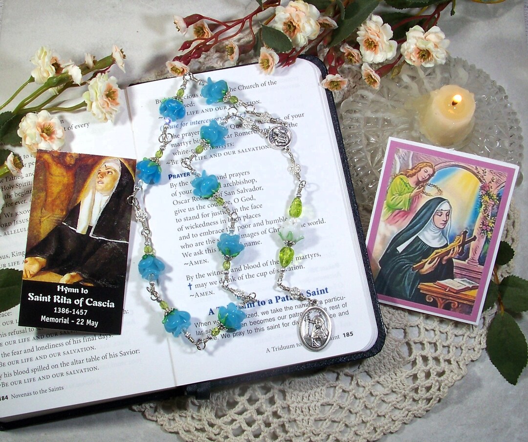 St. Rita of Cascia Traditional RELIC Chaplet - Patron of Impossible ...