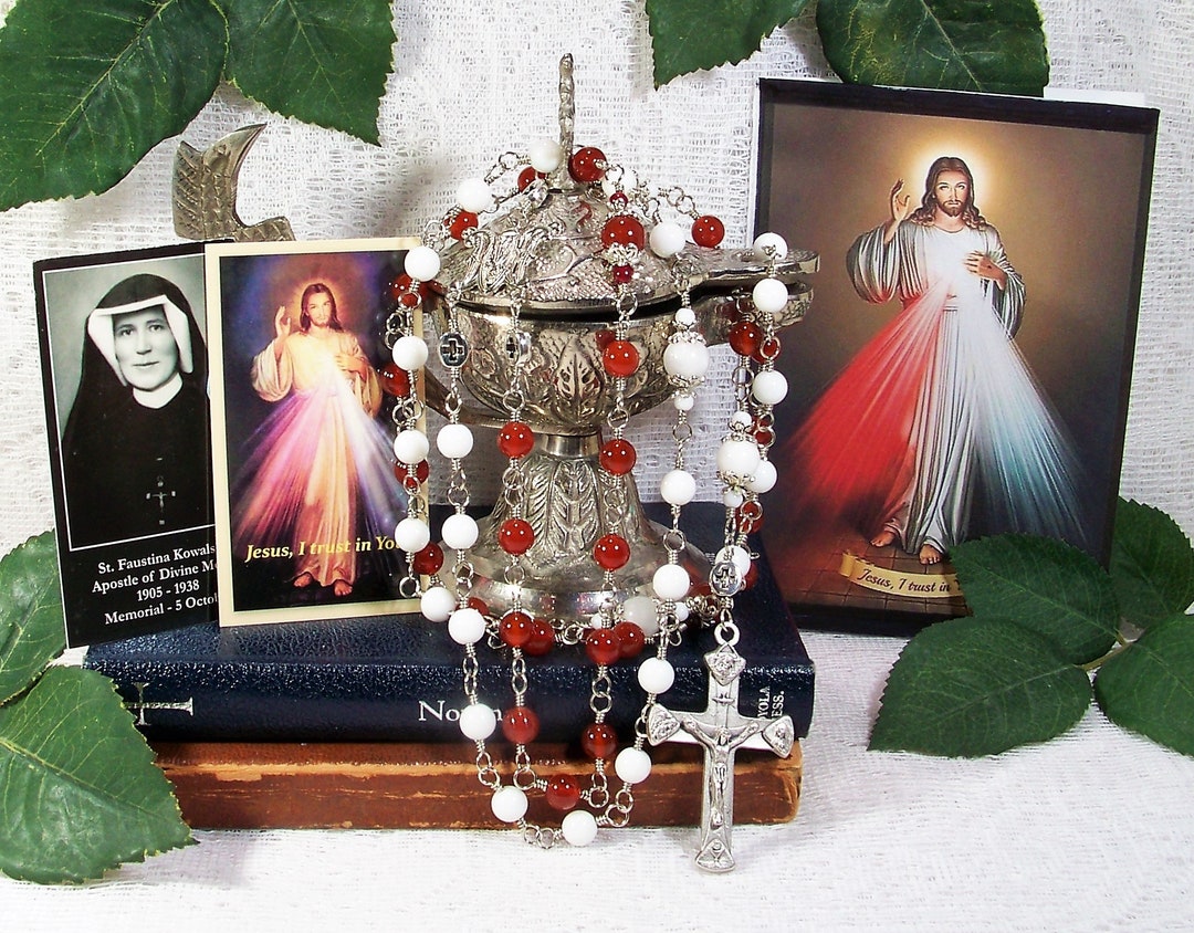 The Divine Mercy Chaplet Unbreakable Catholic Rosary - Etsy