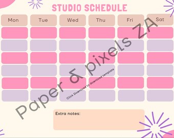Space Theme Class Daily Schedule - Customisable Canva Template - Etsy