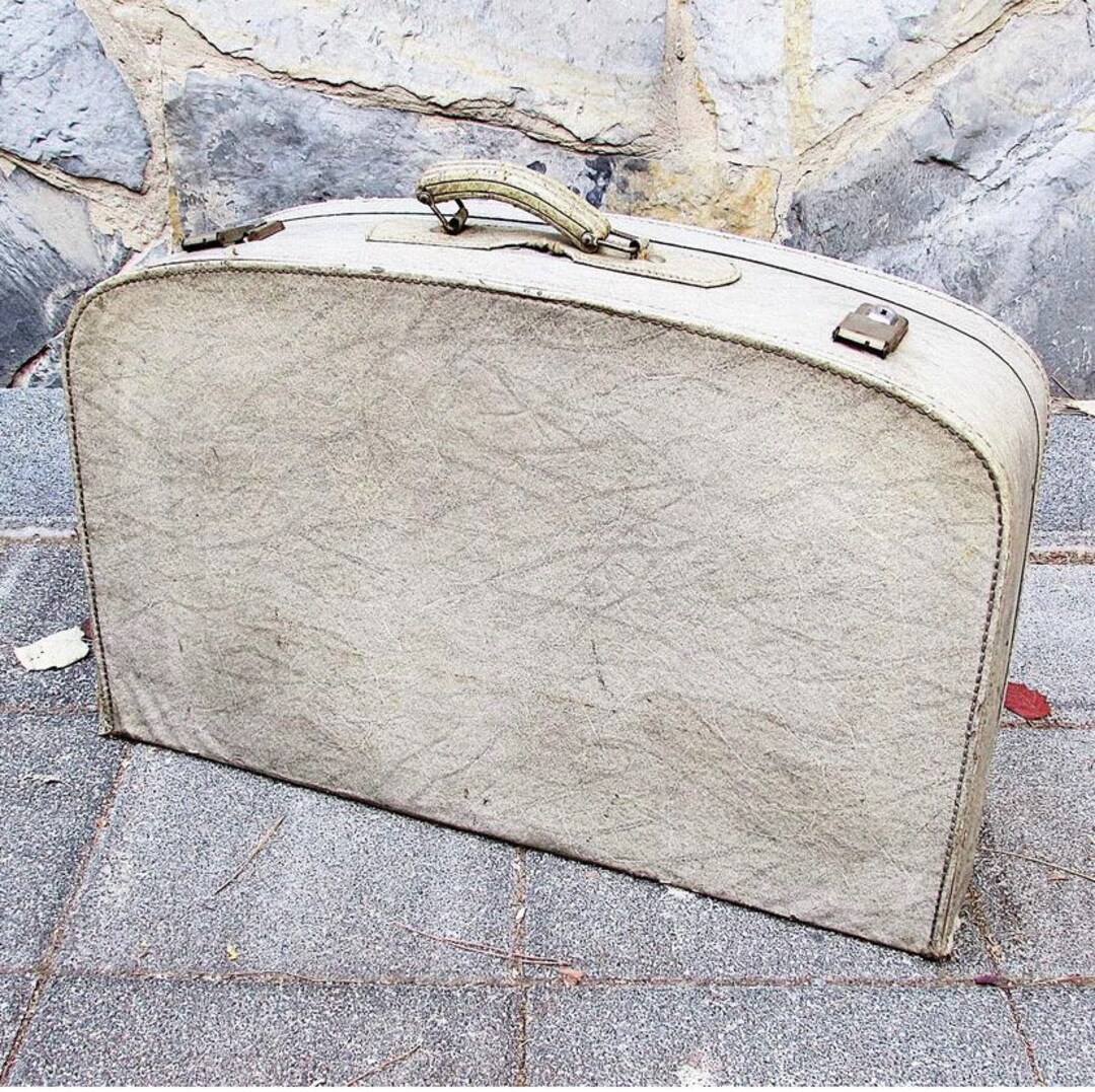 1960s Vintage Mid-century Gray Suitcase / Vintage Suitcase / Luggage ...