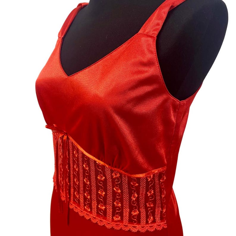 80s Sexy Red Lingerie/night Gown / Nightie / Vintage Night Gown ...