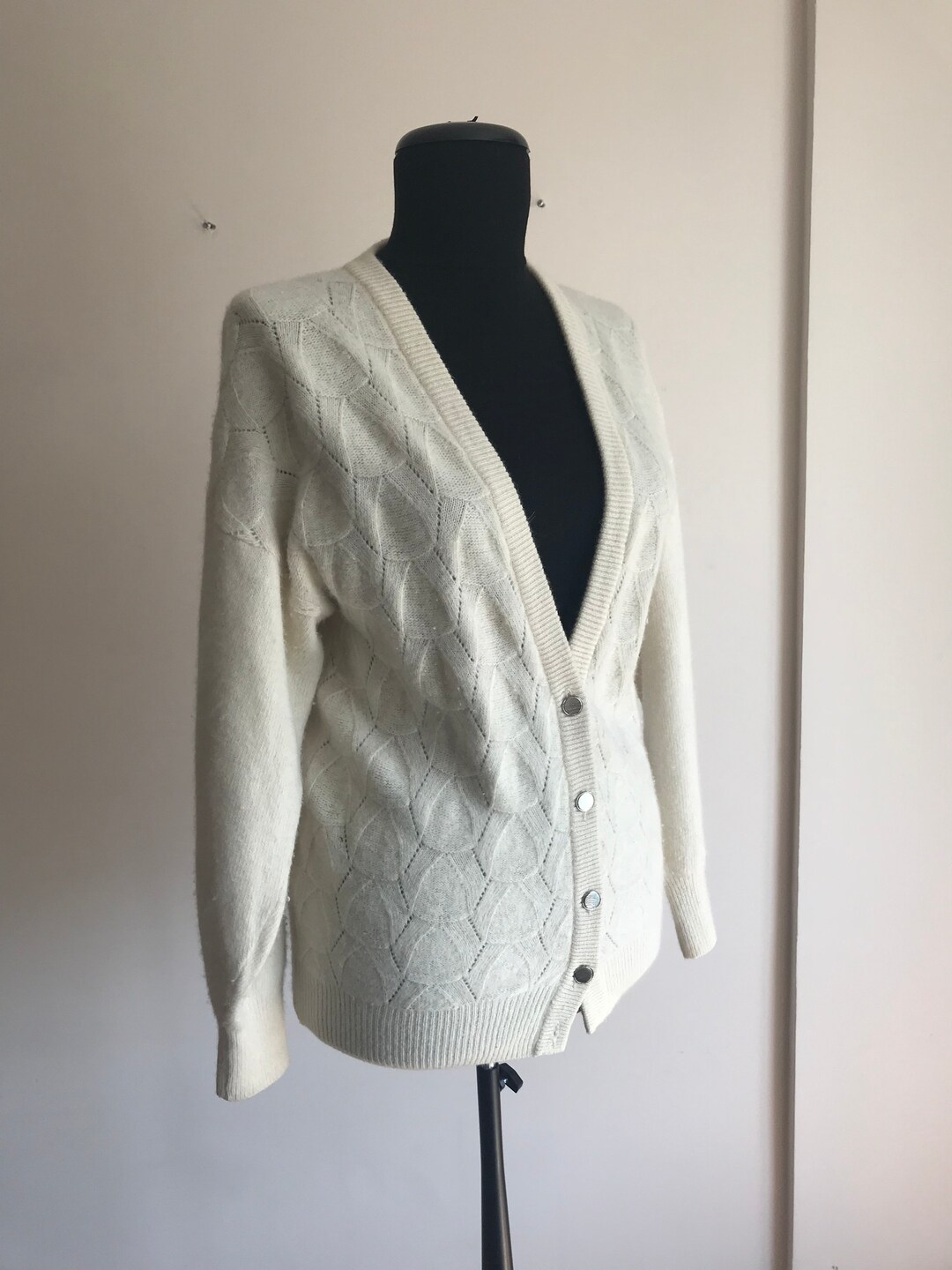 Angora Wool Vintage Karaca Cardigan / Women's Wool Cardigan / Vintage ...
