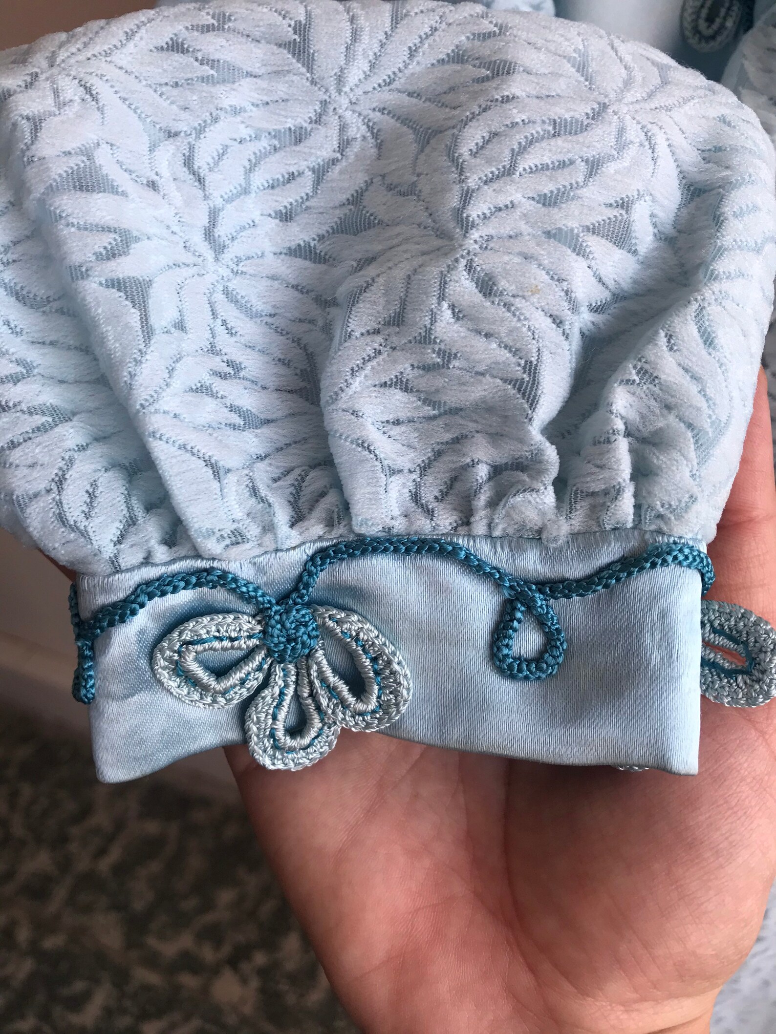1970s Vintage Baby Blue Robe / Shabby Chic Soft Blue Morning Robe ...