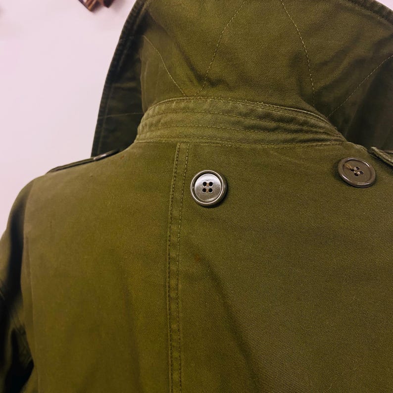 Original Vintage Danish Military Field Coat – Olive Green Scandinavian ...