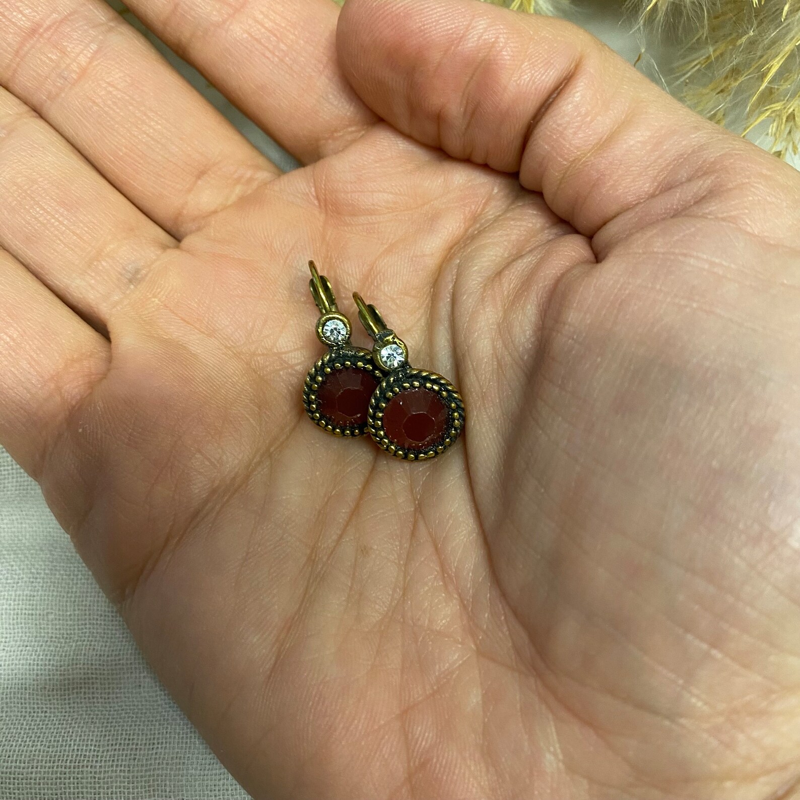 1980s Vintage Elegant Petite Art Nouveau Earrings, Small Earwire ...