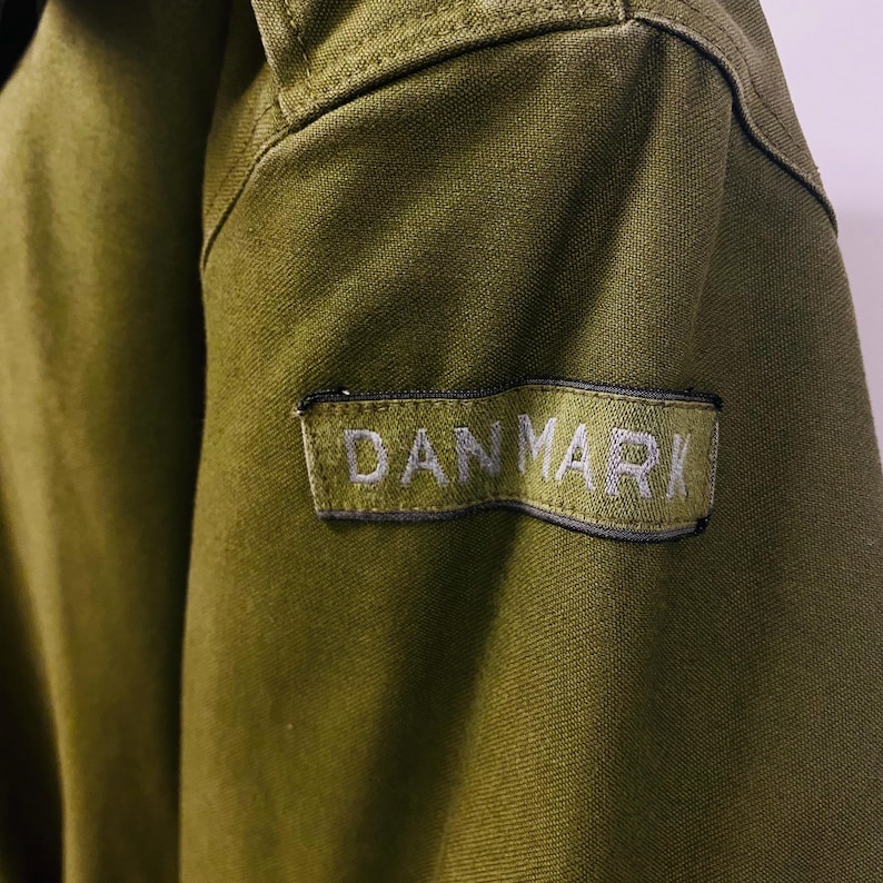 Original Vintage Danish Military Field Coat – Olive Green Scandinavian ...