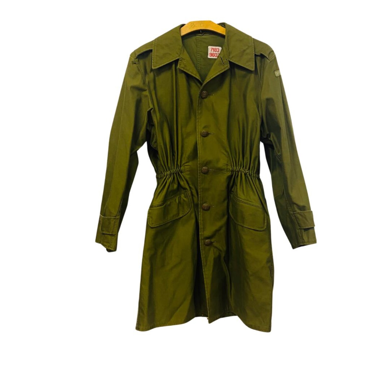 Original Vintage Danish Military Field Coat – Olive Green Scandinavian ...