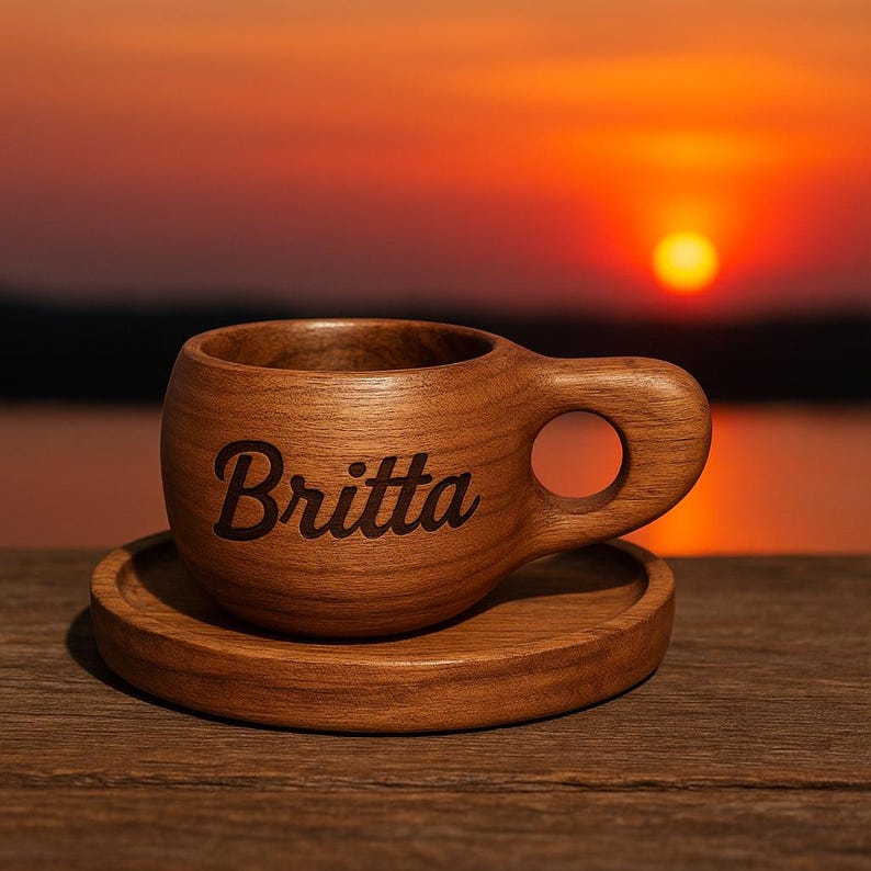 Handmade Wooden Kuksa Cup and Plate Set – Rustic Camping Mug Gift - Etsy