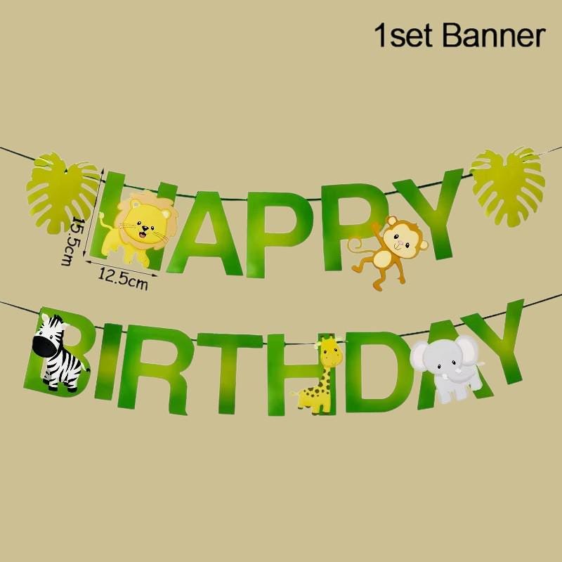 Jungle Safari Themed Birthday Party Decorations | Animal Themed Party ...