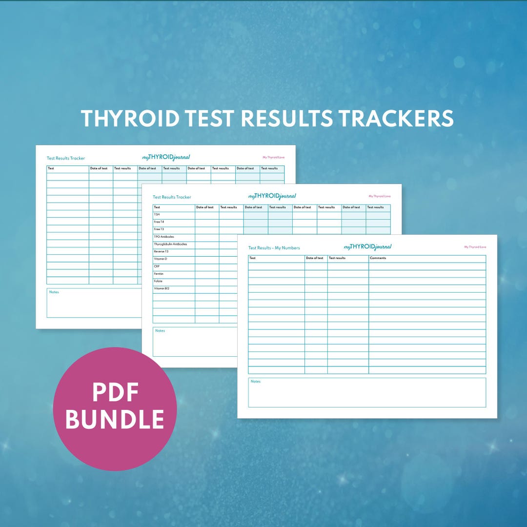 Thyroid Test Results Tracker Printable Hashimoto’s Health Log PDF ...