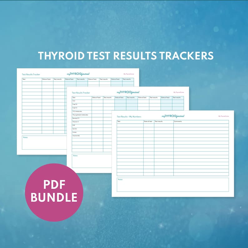 Thyroid Test Results Tracker Printable Hashimoto’s Health Log PDF ...