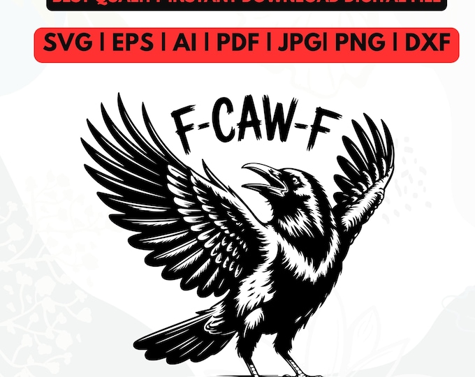 F-caw-f Png Svg, Funny Gothic Raven Crow Design, Black Bird Humor ...