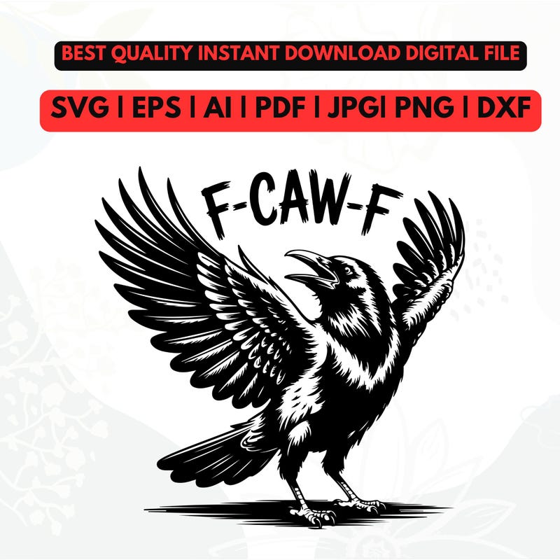 F Caw F Svg - Etsy