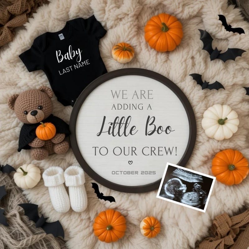 October Baby Announcement - Etsy