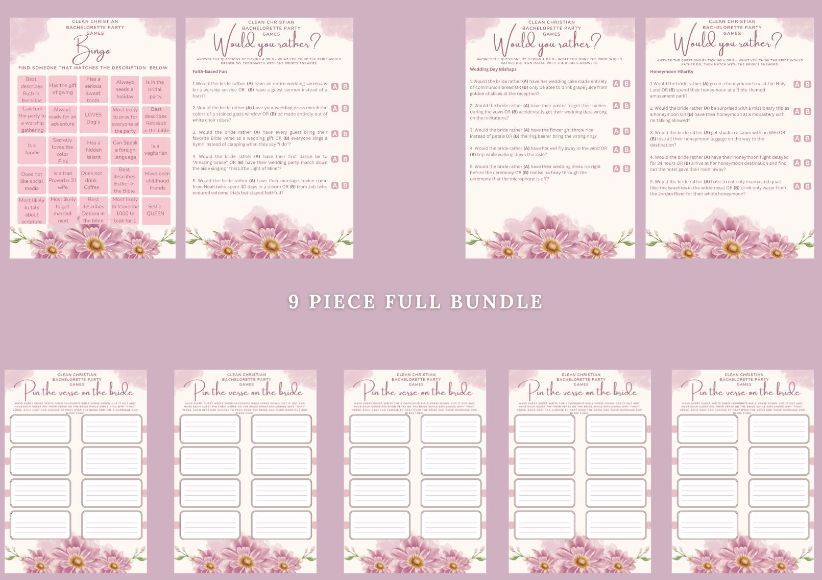 Christian Bachelorette Party Games – Clean Bridal Shower Printables ...