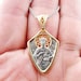 Hand Made 925 Sterling Silver & Gold Russian Orthodox Icon Pendant ...