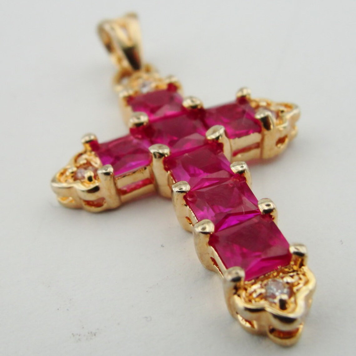 Gemstone Cross, 24k Gold Plating, Israeli Jewelry, Jewelacross, Russian ...