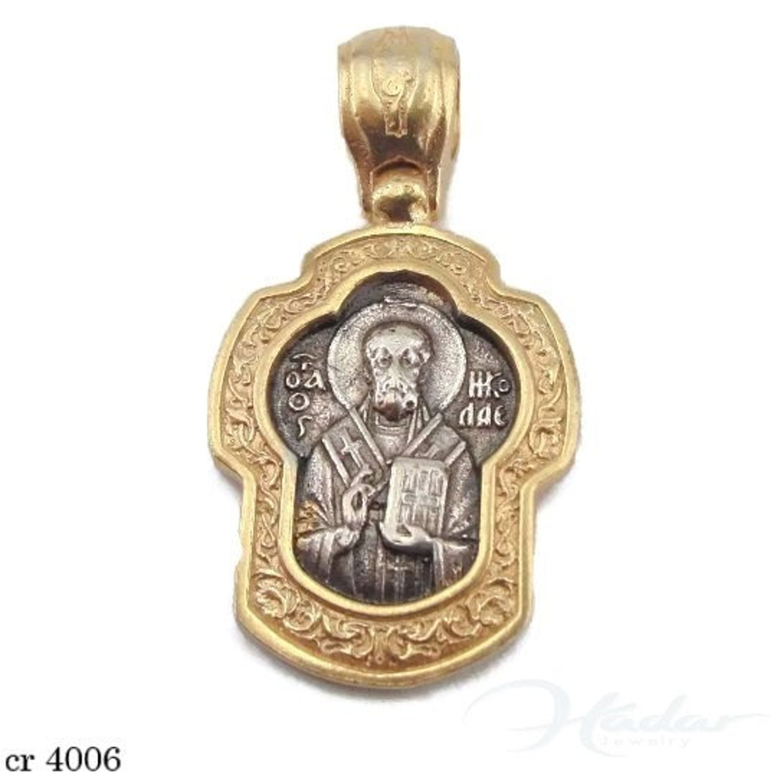 Medallion of St. Nicholas Religious Jewelry Russian Orthodox Church ...